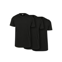 T-Shirt Urban Classics "Urban Classics Herren Basic Tee 3-Pack", Damen, Gr. S, schwarz, schwarz, schwarz, 100% Baumwolle, unifarben, normal, Rundhals, Shirts T-Shirt