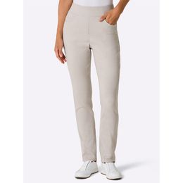 Damen Webhosesesam, wei&szlig;, gemustert, Gr. 18, CREATION L PREMIUM, gemustert, mehrfarbig, 43% Lyocell, 42% Polyester, 11% Polyamid, 4% Elasthan, Hosen