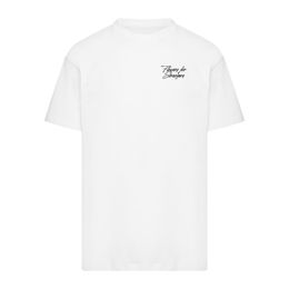 MisterTee Damen T-Shirt "MisterTee Flowers For Strangers Heavy Oversize Tee"wei&szlig;, Gr. XL, bedruckt, 100% Baumwolle, Shirts