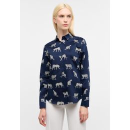 Eterna Damen Hemdbluse "REGULAR FIT"navy, Gr. 44, 100% Baumwolle, Blusen