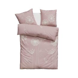 Bettwäsche Home Affaire "Soucy", rosa, B/L: 155cm x 220cm, 1 Stk., 1 Stk., Renforcé, B/L: 80cm x 80cm, 2 Stk., Renforcé, Obermaterial: 100% Baumwolle, Bettwäsche, Bettwäsche