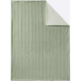 Plaid HEINE HOME, lindgrün, B:150cm L:200cm, 100% Polyester, Wohndecken