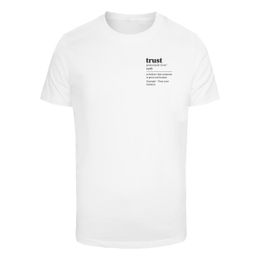 MisterTee Damen T-Shirt "MisterTee Herren Trust Definition Tee"wei&szlig;, Gr. M, bedruckt, 100% Baumwolle, Shirts