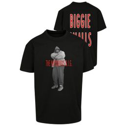 T-Shirt "Upscale by Mister Tee Herren Biggie Smalls Concrete Oversize Tee", Damen, Gr. S, schwarz, 100% Baumwolle, UPSCALE BY MISTER TEE, unifarben, oversize, Rundhals, Shirts T-Shirt