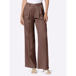Webhose Heine, Damen, Gr. 42, Normalgr&ouml;&szlig;en, schoko, 100% Lyocell, unifarben, Hosen