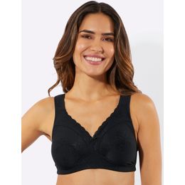 B&uuml;gelloser BH, Damen, Gr. 100, Cup C, schwarz, 80% Polyamid, 11% Baumwolle, 9% Elasthan, BHs