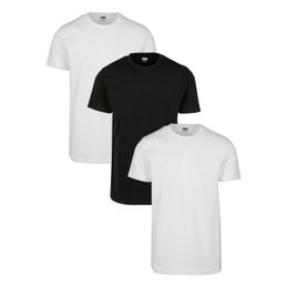 Urban Classics Damen T-Shirt "Urban Classics Herren Basic Tee 3-Pack"wei&szlig;, wei&szlig;, schwarz, Gr. XXL, unifarben, 100% Baumwolle, Shirts