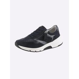 Sneaker Casual Looks, Damen, Gr. 36, marine, Glattleder, Textil, Veloursleder, Schuhe Sneaker
