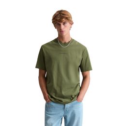 Marc O'Polo T-Shirt MARC O'POLO DENIM "aus mittelschwerem Bio-Baumwoll-Jersey", Damen, Gr. L, schwarz moss, Obermaterial: 100% Baumwolle, unifarben, relaxed fit, Rundhals, normaler Saum, Shirts T-Shirt