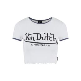 T-Shirt Von Dutch "Von Dutch AMI SHIRTS", Damen, Gr. L, wei&szlig;, 96% Baumwolle, 4% Elasthan, bedruckt, normal, Rundhals, Shirts T-Shirt