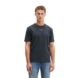 Marc O'Polo T-Shirt MARC O'POLO "aus reiner Bio-Baumwolle", Damen, Gr. XS, schwarz navy, Obermaterial: 100% Baumwolle, unifarben, Basic, skinny fit, Rundhals, Umschlagbund, Shirts T-Shirt