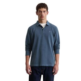 Marc O'Polo Langarm-Poloshirt MARC O'POLO, Herren, Gr. L, beige (moon stone), Jersey, Obermaterial: 100% Baumwolle, Shirts, im Washed-Look