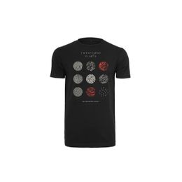 T-Shirt Merchcode "Merchcode Herren Twenty One Pilots Pattern Circles Tee", Damen, Gr. L, schwarz, 100% Baumwolle, bedruckt, normal, Rundhals, Shirts T-Shirt