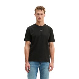 Marc O'Polo T-Shirt MARC O'POLO "aus reiner Bio-Baumwolle", Damen, Gr. XL, schwarz, Obermaterial: 100% Baumwolle, unifarben, Basic, skinny fit, Rundhals, Umschlagbund, Shirts T-Shirt