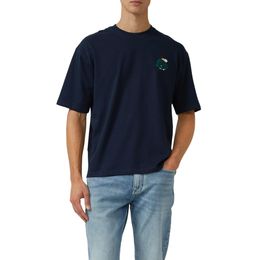 T-Shirt s.Oliver, Damen, Gr. L, navy, Single Jersey, Obermaterial: 100% Baumwolle, bedruckt, regular fit normal, Rundhals, Shirts T-Shirt, mit Peanuts-Artwork
