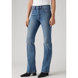 Levi's Bootcut-Jeans LEVI'S "WEDGIE BOOT", Damen, Gr. 30, Länge 32, point psk, Denim/Jeans, Obermaterial: 99% Baumwolle, 1% Elasthan, unifarben, bootcut fit lang, Jeans