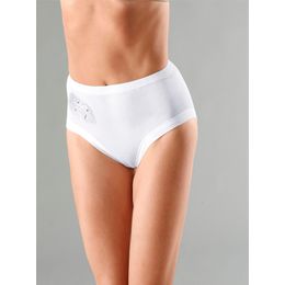 Taillenslip Conta, Damen, Gr. 38, 3 Stk., wei&szlig;, 100% Baumwolle, Unterhosen Taillenslip
