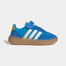 Mädchen Sneaker "BARREDA DECODE KIDS", adidas Sportswear, Gr. 34lucid aquamarine, sanftes weiß, collegiate gold, Leder, Textil, Schuhe