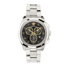 Versace Uhr 'New Chrono Geo' Herren Gr&ouml;&szlig;e One Size gold / schwarz / silber