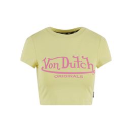 T-Shirt Von Dutch &quot;Von Dutch ARTA SHIRTS&quot;, Damen, Gr. S, lime, 100% Baumwolle, bedruckt, normal, Rundhals, Shirts T-Shirt