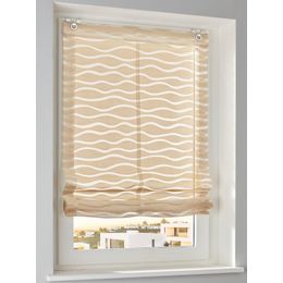 Raffrollo HEINE HOME Gr. 2, beige, B:60cm H:140cm, Raffrollos