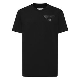 T-Shirt Philipp Plein "T-Shirt Rundhalsausschnitt Ss", Jungen, Gr. XXL, 0202, schwarz, schwarz, Obermaterial: 100% Baumwolle, Shirts T-Shirt