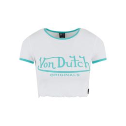 T-Shirt Von Dutch "Von Dutch AMI SHIRTS", Damen, Gr. L, wei&szlig;, 96% Baumwolle, 4% Elasthan, bedruckt, normal, Rundhals, Shirts T-Shirt