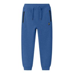 Sweathose name it "NMMVIMO SWE PANT BRU NOOS", Jungen, Gr. 104, N-Gr, delft, Sweatware, Obermaterial: 60% Baumwolle, 40% Polyester, regular fit normal, Hosen Sweathose