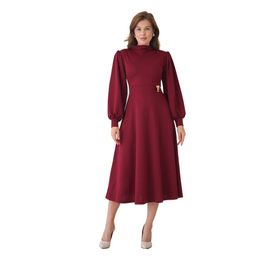 WOMAN VISION Kleid Damen Gr&ouml;&szlig;e 44 gold / bordeaux Winterkleid
