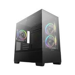 DEEPCOOL CG380 3F, Tower-Geh&auml;use schwarz, Temepered Glass x 2