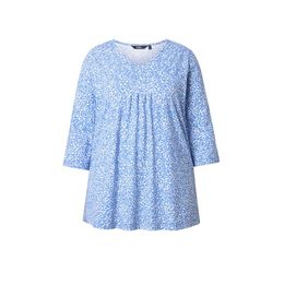 Ulla Popken Bluse Damen Gr&ouml;&szlig;e XXL/XXXL blau / wei&szlig;