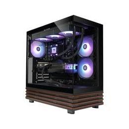 Thermaltake FTW V270WS 9060XT, Gaming-PC schwarz/holz, Windows 11 Pro