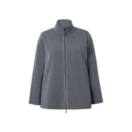 Ulla Popken Zip-Up Hoodie female Grey size 54-56