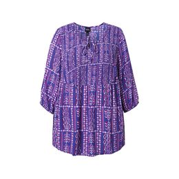 Ulla Popken Bluse Damen Gr&ouml;&szlig;e XL/XXL dunkelblau / lila