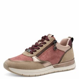 Tamaris Sneaker Damen Gr&ouml;&szlig;e 42 beige / hellbraun / rosa / burgunder
