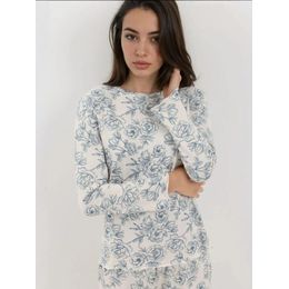 Hiccup Pyjama Damen Gr&ouml;&szlig;e L navy / offwhite Winterkleid