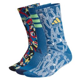 adidas Performance Sportsocken 'Farm' Herren Größe 34/36 royalblau / gelb / schwarz / weiß