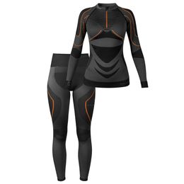 Polar Husky W&auml;sche-Sets Damen Gr&ouml;&szlig;e 90/100 orange / schwarz