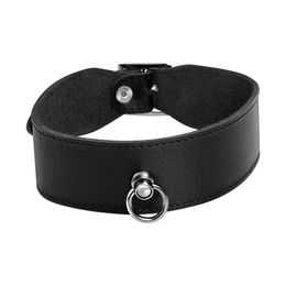 Rimba Breites Leder-Halsband mit O-Ring