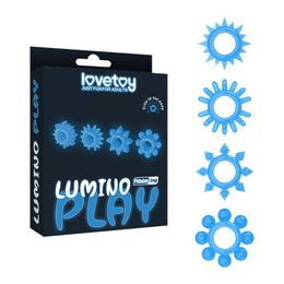 Lovetoy Lumino Play Cockring Set, 4 St&uuml;ck