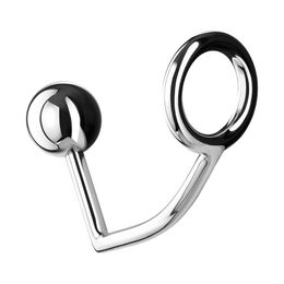 Rimba Metall-Penisring mit Analdildo, S, 4 cm