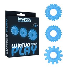 Lovetoy Lumino Play Cockring Set, 3 St&uuml;ck