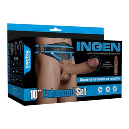 Lovetoy INGEN - Unisex Silicone Hollow Strap On Set L-XXL, 25,5 cm