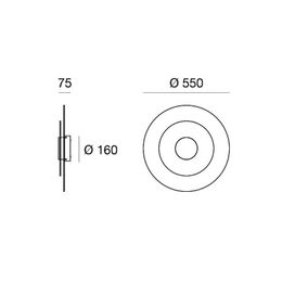 LINEA LIGHT LED-Wandleuchte Joint_W, rund, Ø 55 cm, weiß, Metall