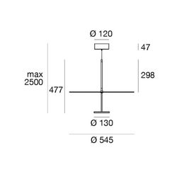LINEA LIGHT LED-Hängeleuchte Stilo_P, weiß, Ø 55 cm, IP40