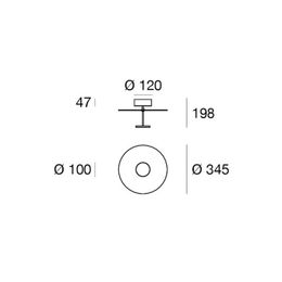 LINEA LIGHT LED-Deckenleuchte Stilo_S, weiß, Ø 35 cm