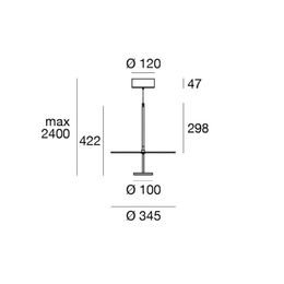 LINEA LIGHT LED-Hängeleuchte Stilo_P, weiß, Ø 35 cm, IP40