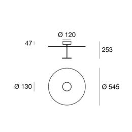 LINEA LIGHT LED-Deckenleuchte Stilo_S, weiß, Ø 55 cm