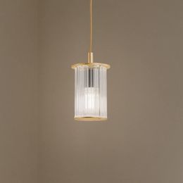 ARGON Au&szlig;enh&auml;ngeleuchte Nora, gold/transparent, IP44, Glas