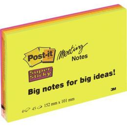 POST-IT Haftnotiz Meeting-Notes, XXL-Format, 152 mm x 101 mm